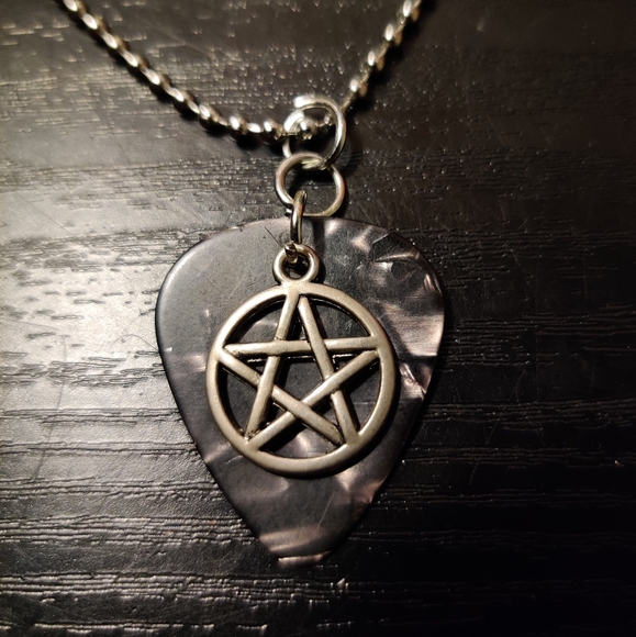 None | Jewelry | New Pentagram Guitar Pick Satanic Star Wicca Rock ...